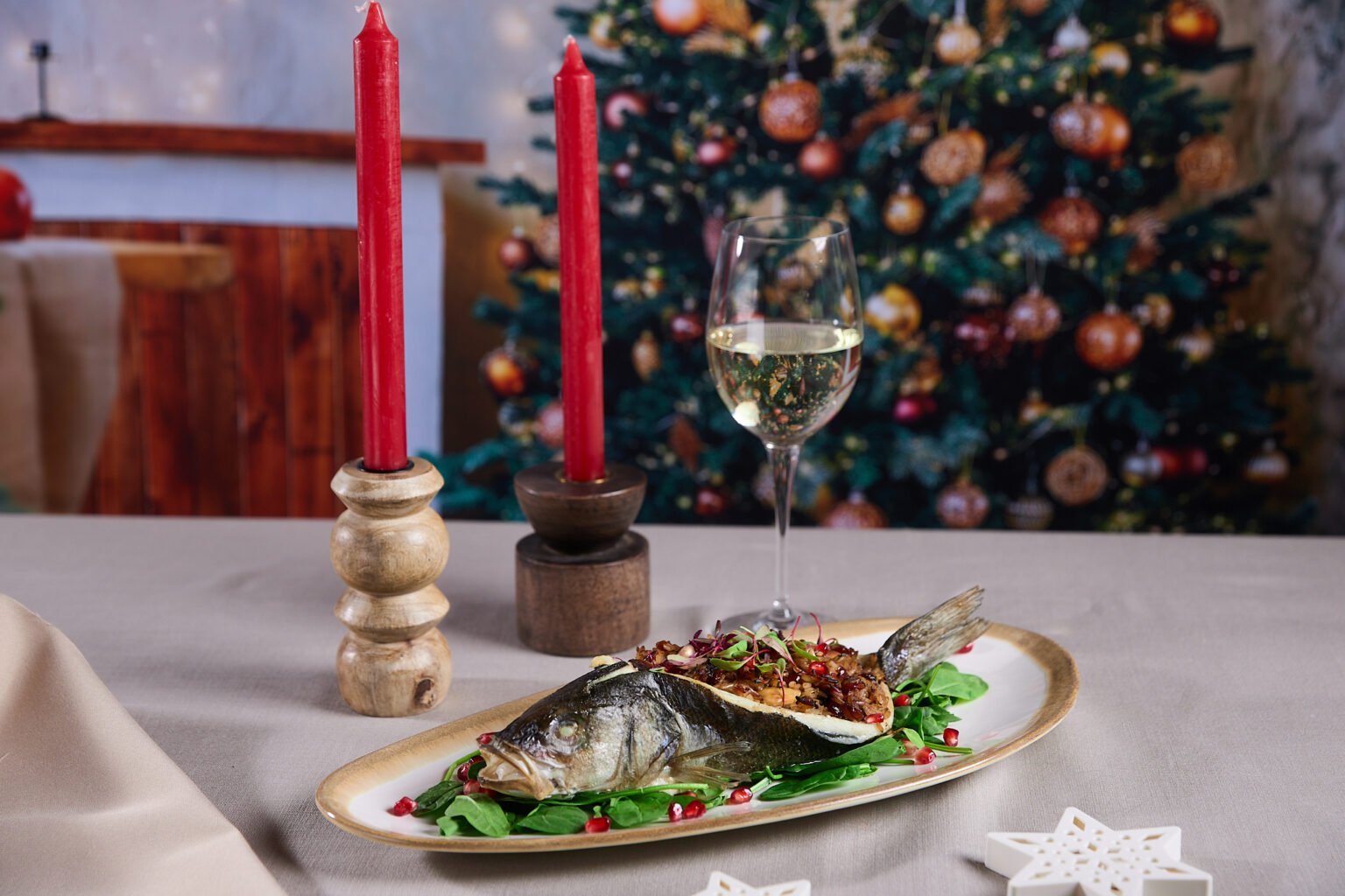 Χριστουγεννιάτικο Γεμιστό Λαβράκι – blueislandrecipes.com